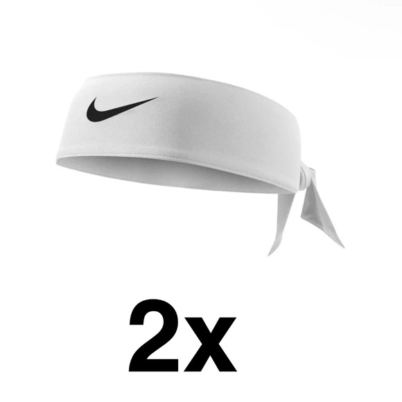 Nike | Accessories | 2 New Nike Drifit Dry Head Tie Headband Swoosh ...